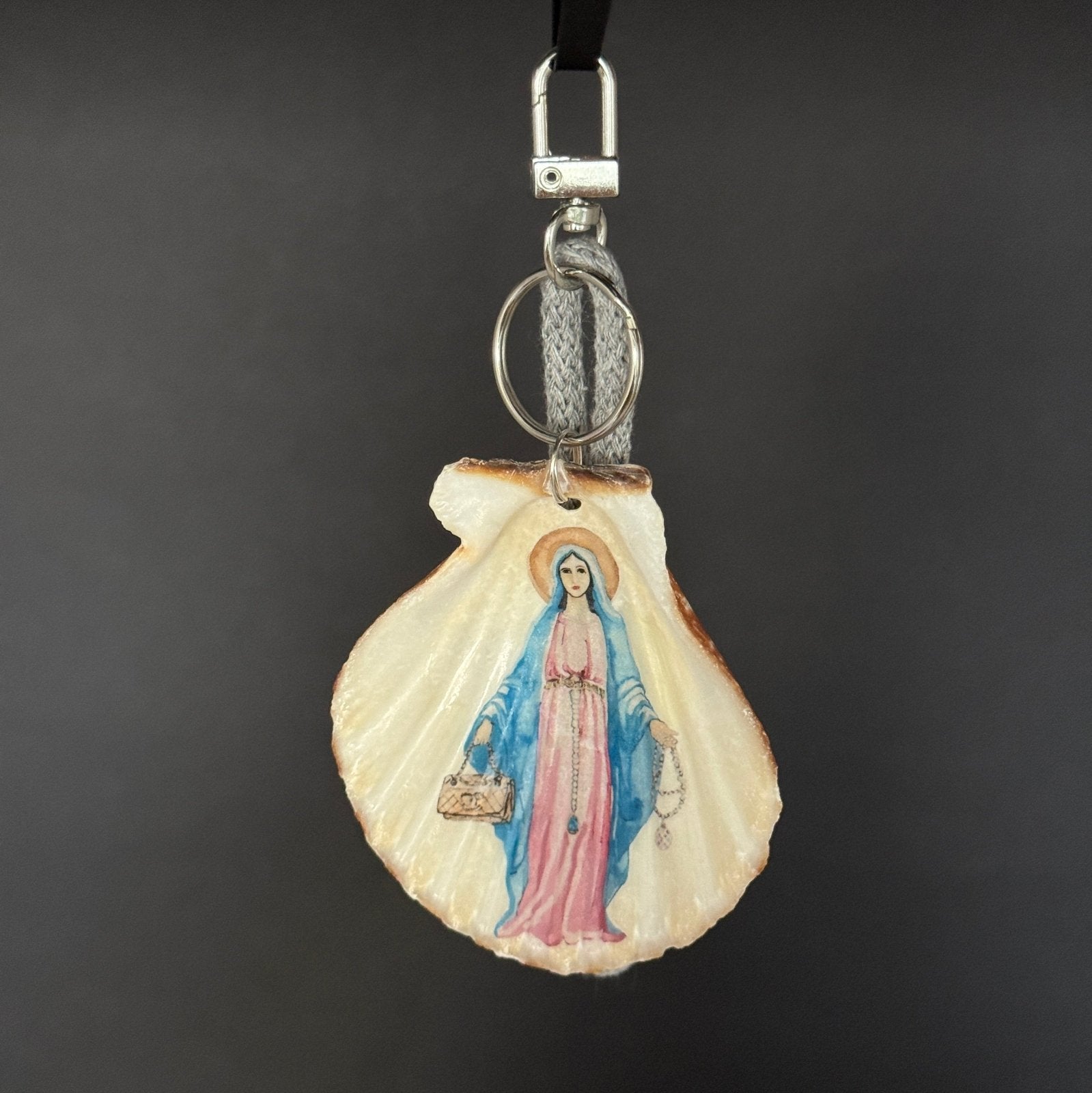 Beachwalk "Madonnista", echte Muschel inkl. Strick-Knoten I SILBER von – ei-nzigartig